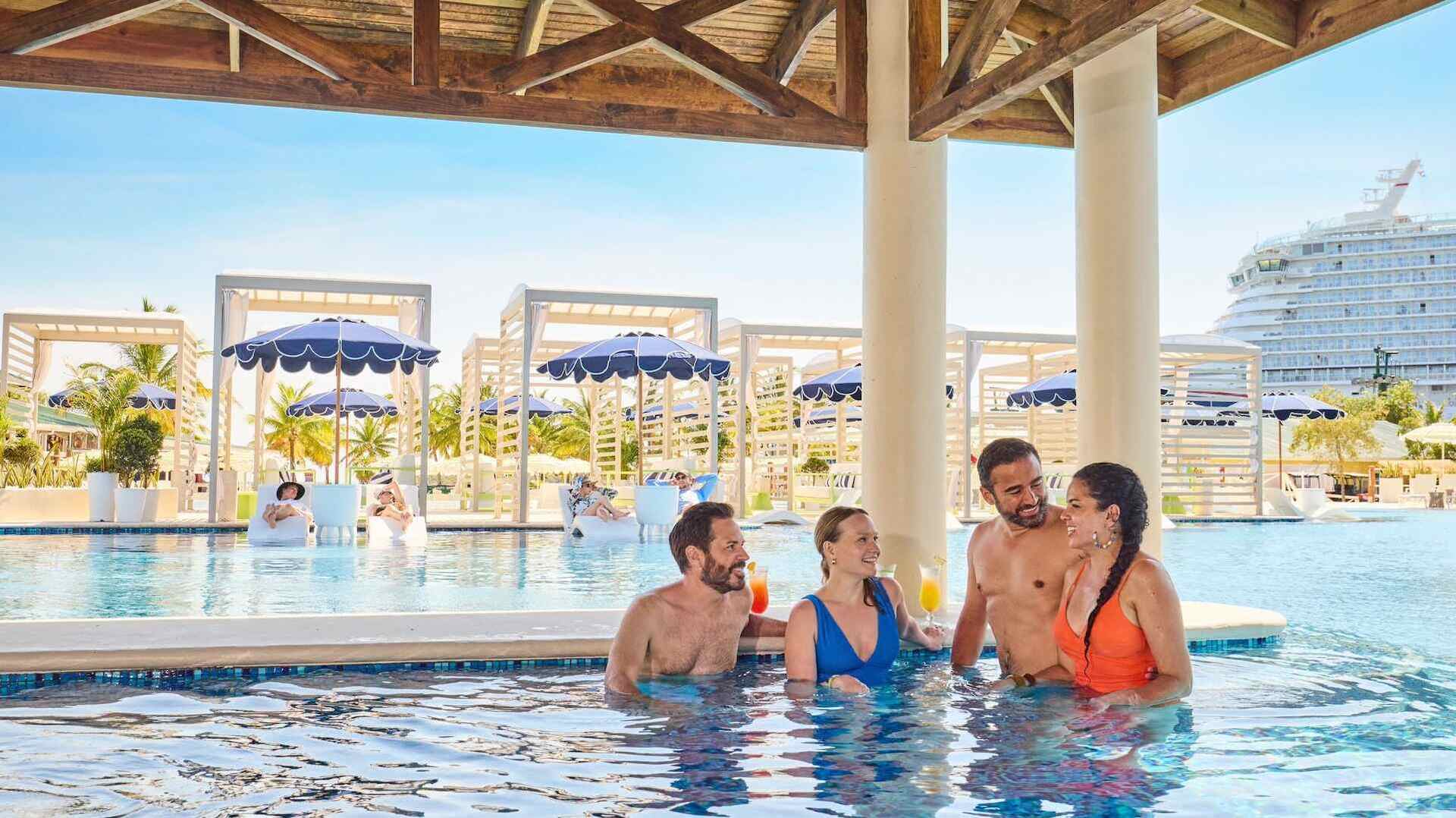 Carnival Cruise Line opens new pool area at Isla Tropicale, Roatán ...