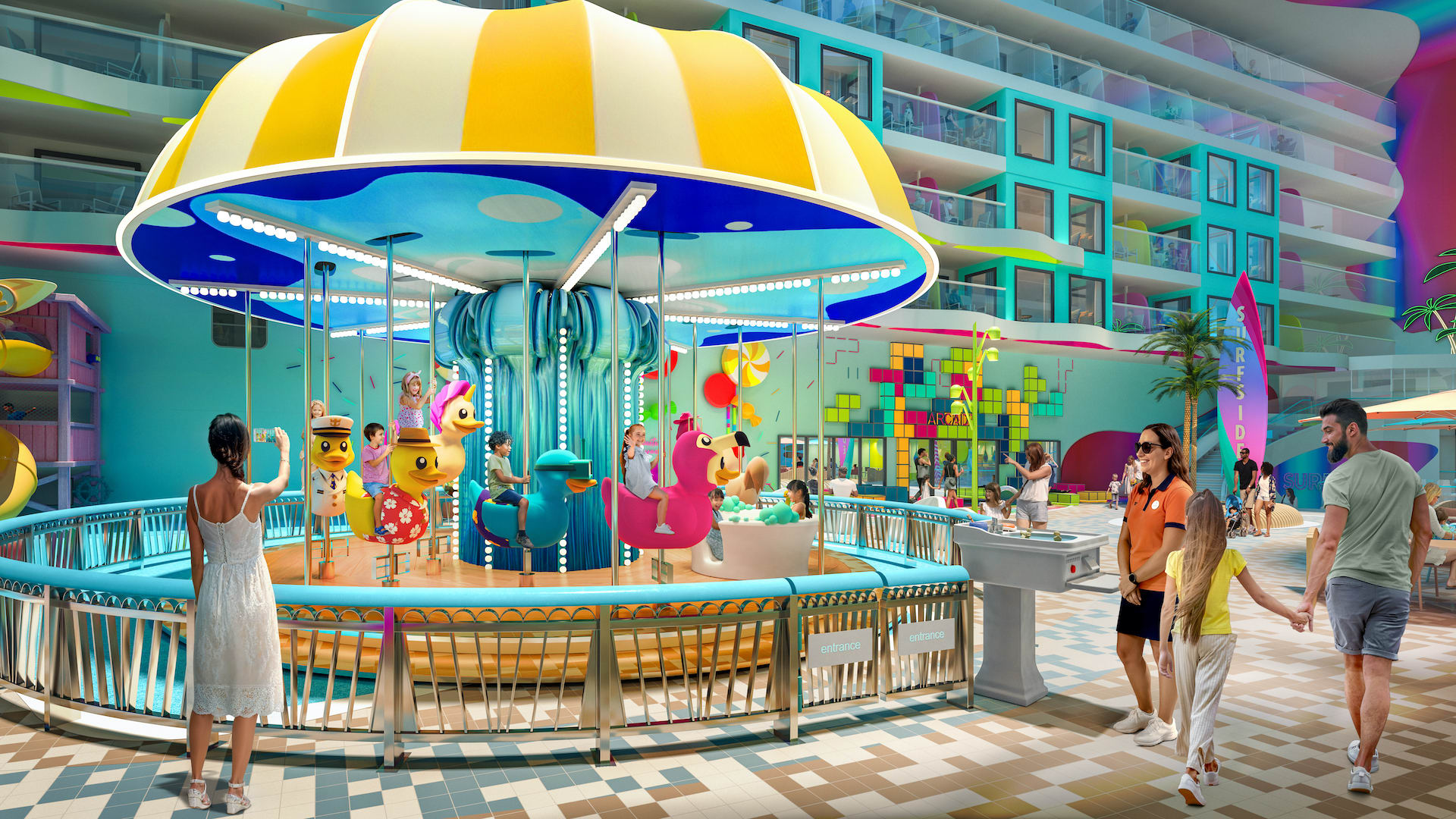 Royal Caribbean’s Legend of the Seas will feature a duckie-go-round ...